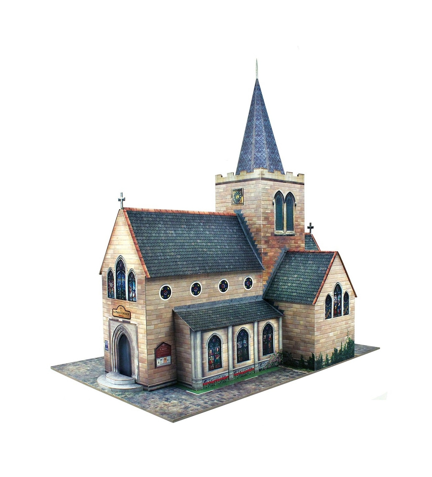 The CityBuilder Church Cardboard Model Making Kit - O Scale Model ...