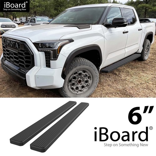 APS Running Board Side Step 6in Steel Black Fit Toyota Tundra CrewMax ...