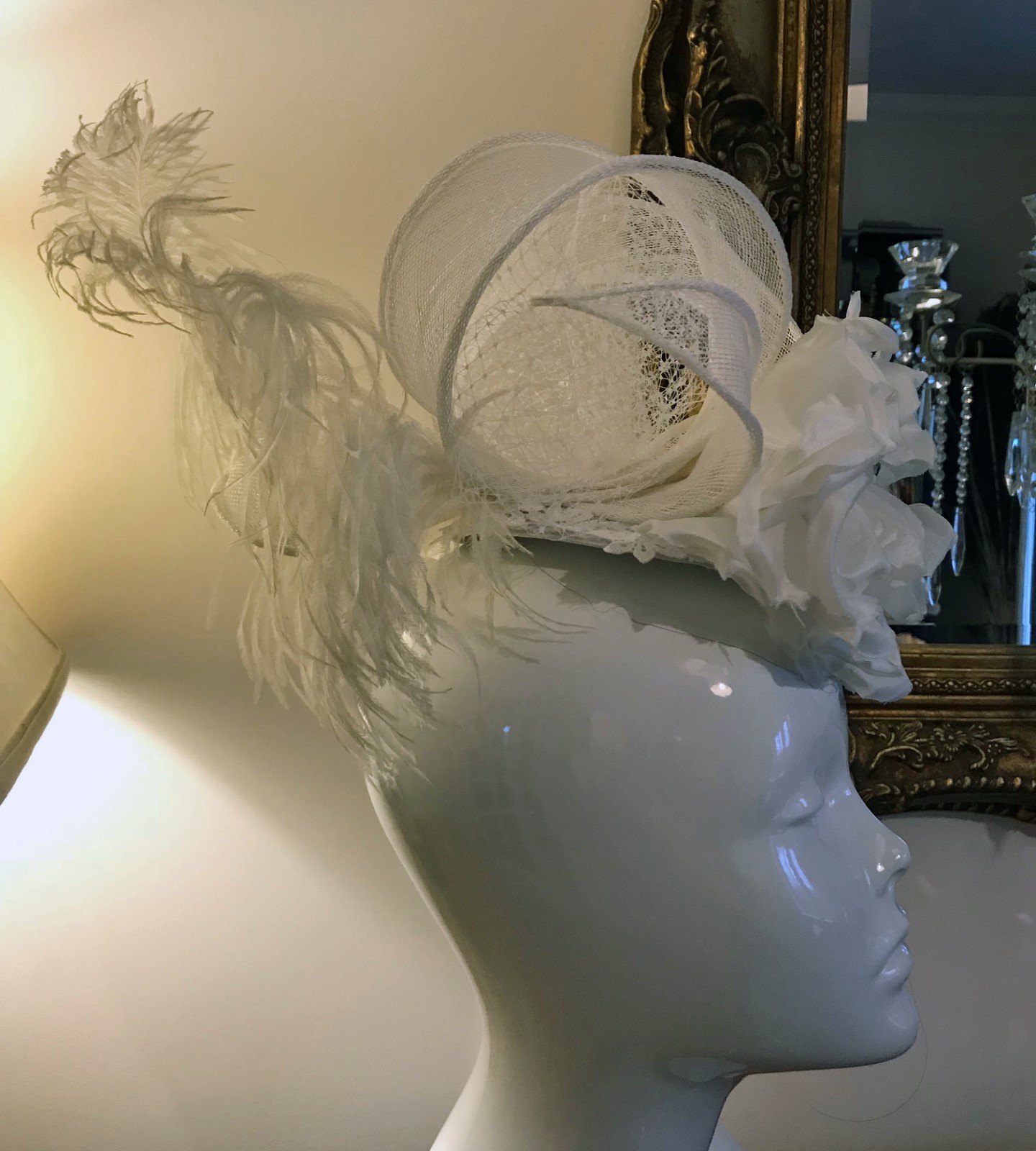 One Off Ivory Designer Millinery by Hat Couture Wedding Bridal Racing ...