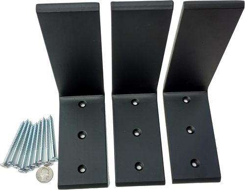 Heavy Duty L Brackets White Steel 6" X 8" | 3 Pack | Hidden Countertop ...