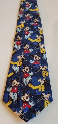 Rare Disney Mickey Mouse Unlimited Necktie Mickey Goofy High 5 Five DT4 ...