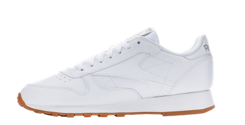 Reebok Mens Classic Leather Shoe Low White Grey Gum GY0952 | eBay