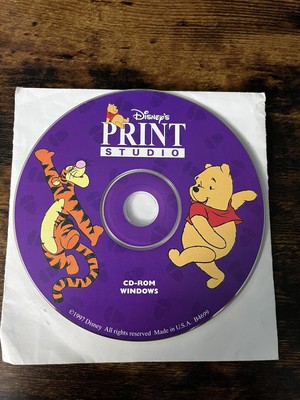 Disney Winnie The Pooh Print Studio (CD-Rom, 1997, Original Purple) CD ...
