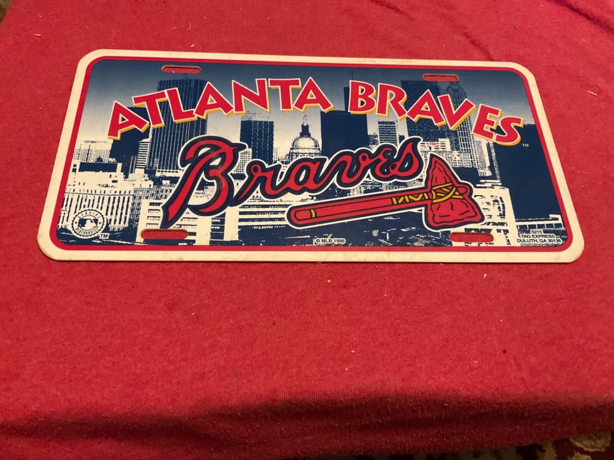 Atlanta Braves License Plate ATLANTA BRAVES, METAL LICENSE PLATE FRAME