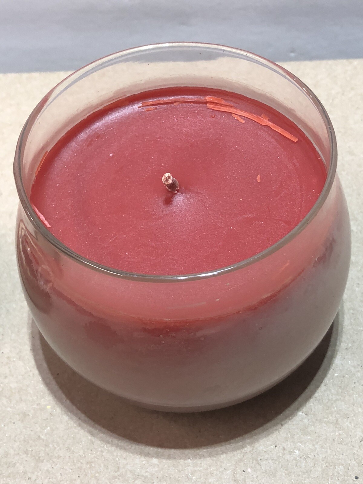 LUMINOUS TREASURES-RED CANDLE JAR WITH TOPPER OF SANTA'S WORKSHOP IN ...