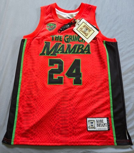 Kobe Bryant Authentic Classics The Grinch Mamba Stitched Jersey Mens ...