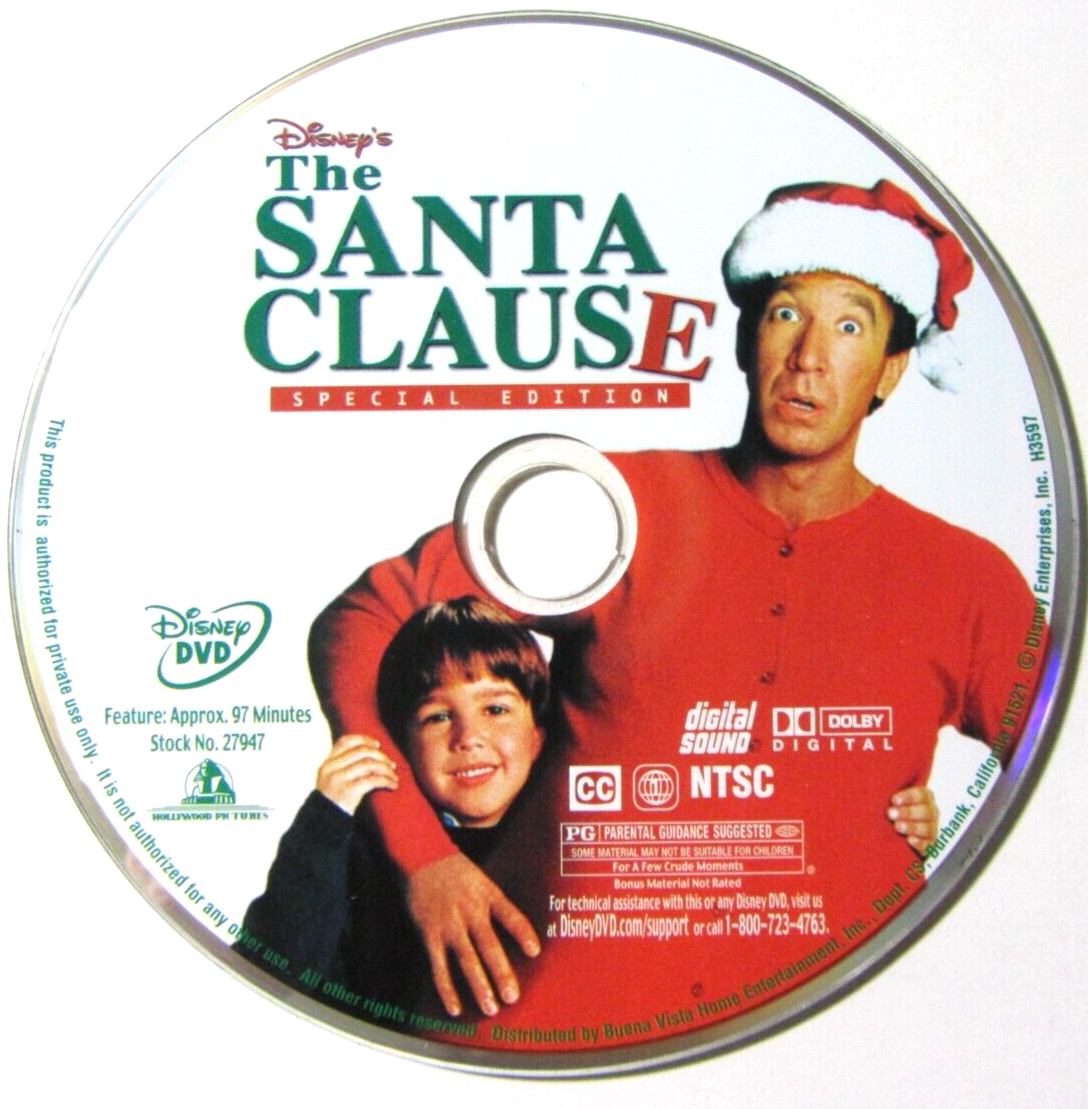 THE SANTA CLAUSE (DVD, 1994, Special Edition) Tim Allen, NO CASE, Read ...