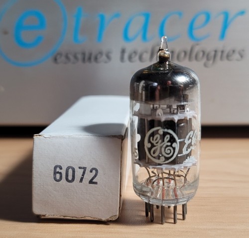 6072 GE GENERAL ELECTRIC BLACK PLATE 3 MICA TUBE 12AY7 NOS NIB (1972 ...