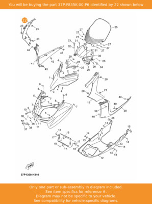 YAMAHA Body, Front Under 2, 37P-F835K-00-P6 OEM YP250 YP125 | eBay UK