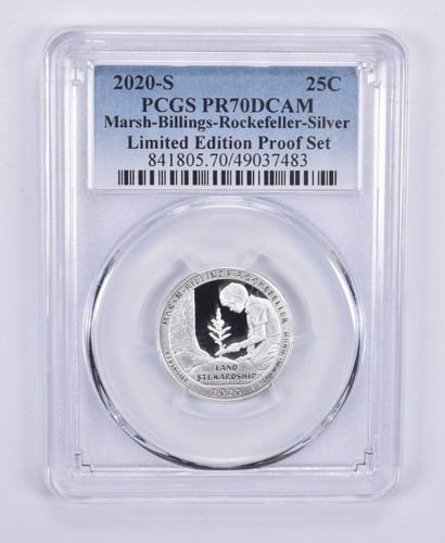 2020-S Quarter Silver Marsh-Billings Limited Edition Set PR70 PCGS ...