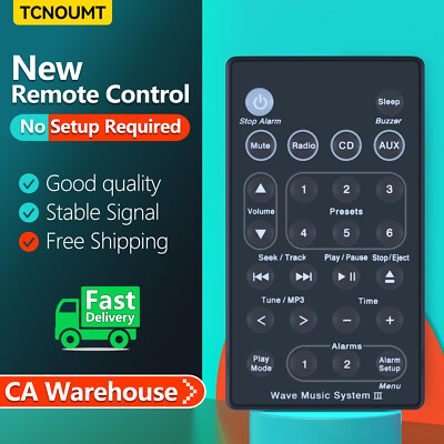For Bose Wave Music System III Remote Control AWRCC1 & 2 Wave Radio III ...