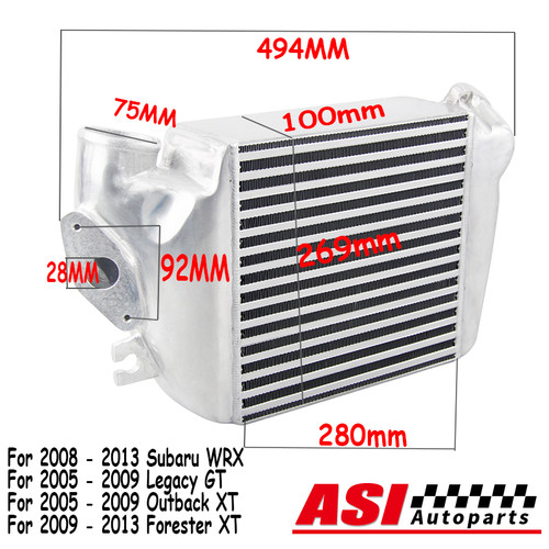 FITS 2008-2013 SUBARU WRX/2005-2009 LEGACY GT OUTBACK XT INTERCOOLER ...