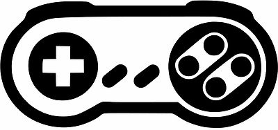 SNES retro controller vinyl sticker decal U Choose Color | eBay