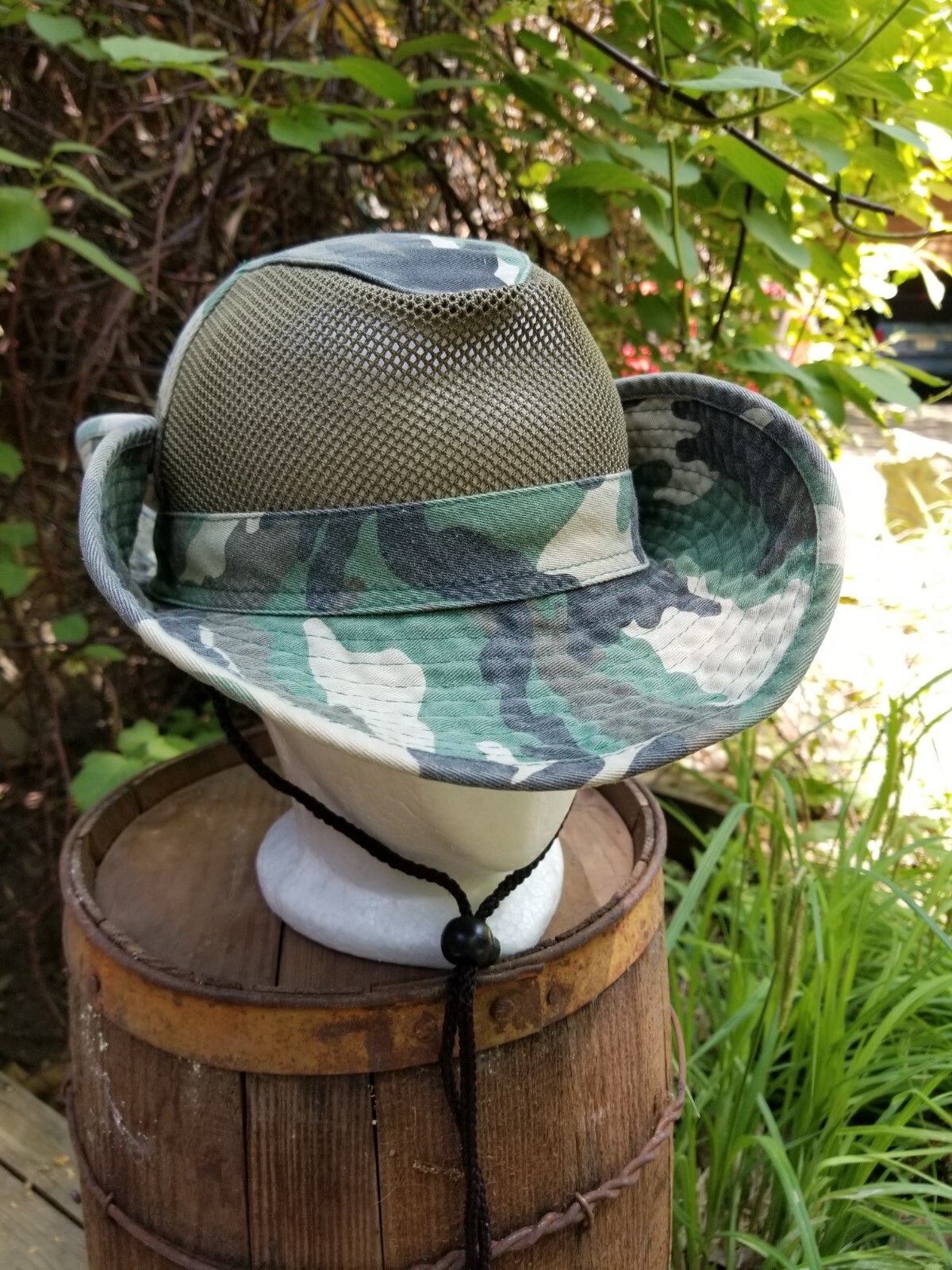 Vintage Camouflage Camo Boonie Bucket Floppy Hat Uncle Ted Nugent ...