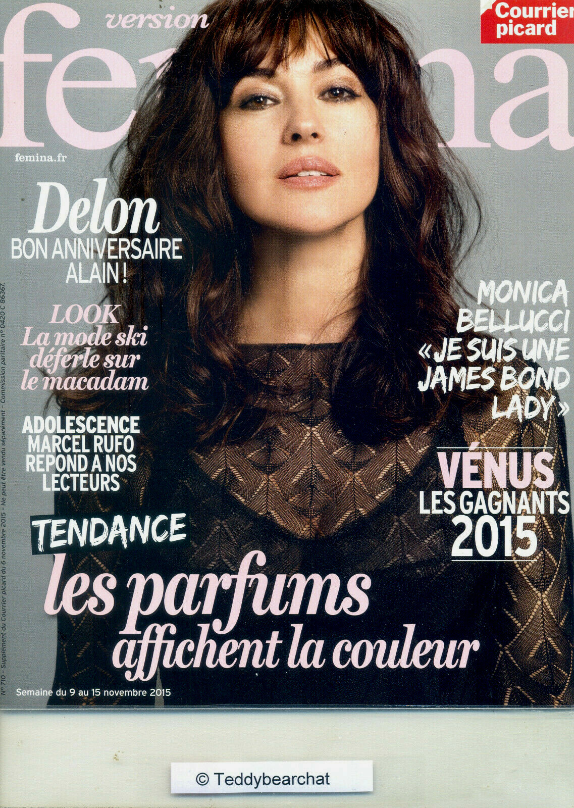 VERSION FEMINA Magazine Nov 2015 MONICA BELLUCCI_ALAIN DELON_Mode ...