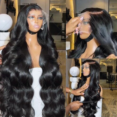30 Inch 13x4 Body Wave Transparent Lace Front Wig 13x6 HumanHair Wigs ...