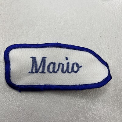 Vintage Used Distressed MARIO Name Badge Patch Workwear T090 | eBay