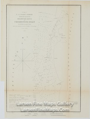 Reproductions - 1853 Coast Survey Map Nautical Chart