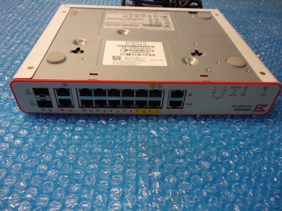Brocade ICX 6430-C12 Network Switch ( 14 PORT W/4 PoE) | eBay