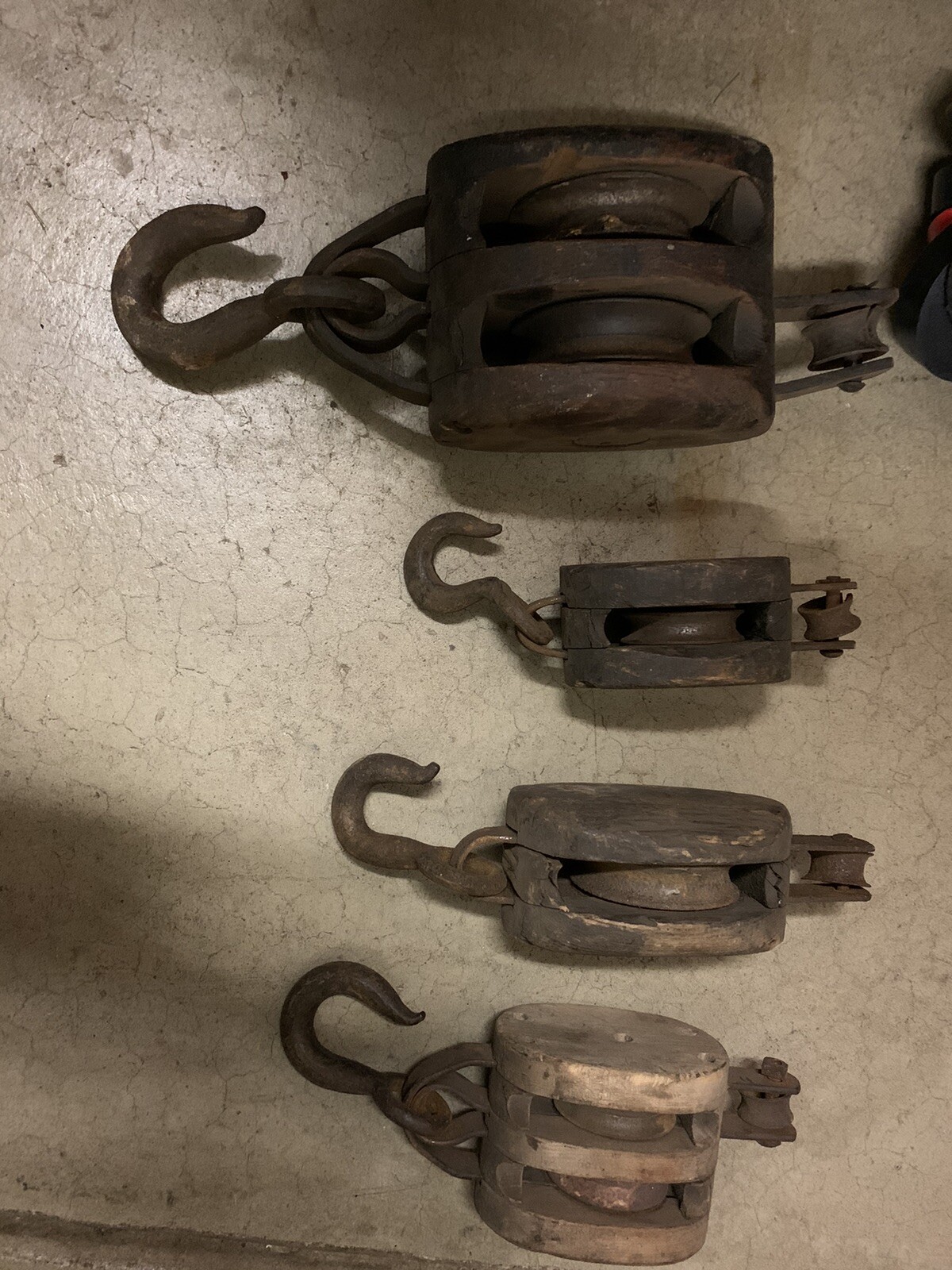 Vintage Snatch Blocks with Pulleys, Set of 4 | eBay