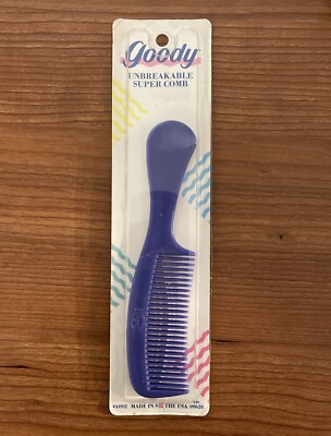 Goody Purse Size Unbreakable Super Comb Vintage 80s NOS Purple 6.5” | eBay