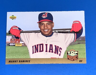 1993 Upper Deck Top Prospect Manny Ramirez Rookie Card #433 Cleveland ...