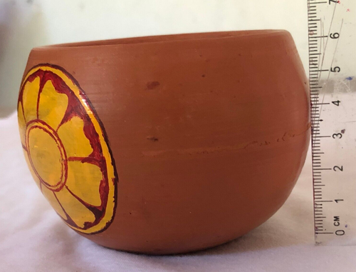 Small Clay Pot For Growing Cactus Ceylon Handmade Painted Attractive ...