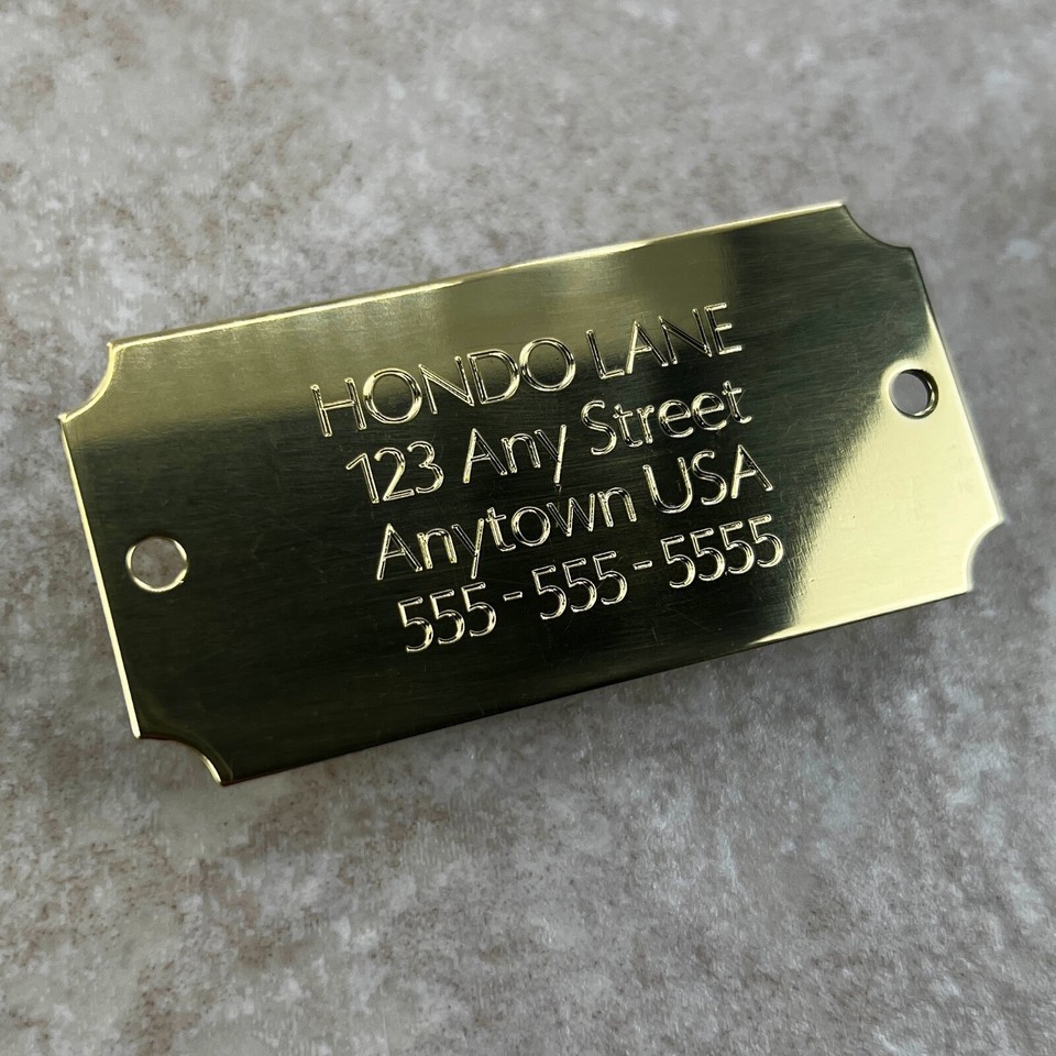 Custom Engraved Tags Personalized NAME PLATE Tag Name Plate POLISHED ...