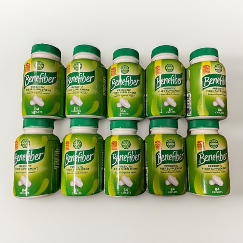 Lot Of 10- Benefiber Prebiotic Fiber Supplement 84 Caplets Exp 11/26 ...