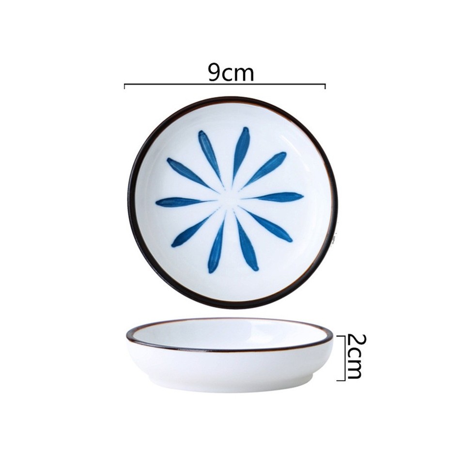 4 Pcs Japanese Dipping Plate Round Sauce Dishes Soy Food Holders | eBay ...