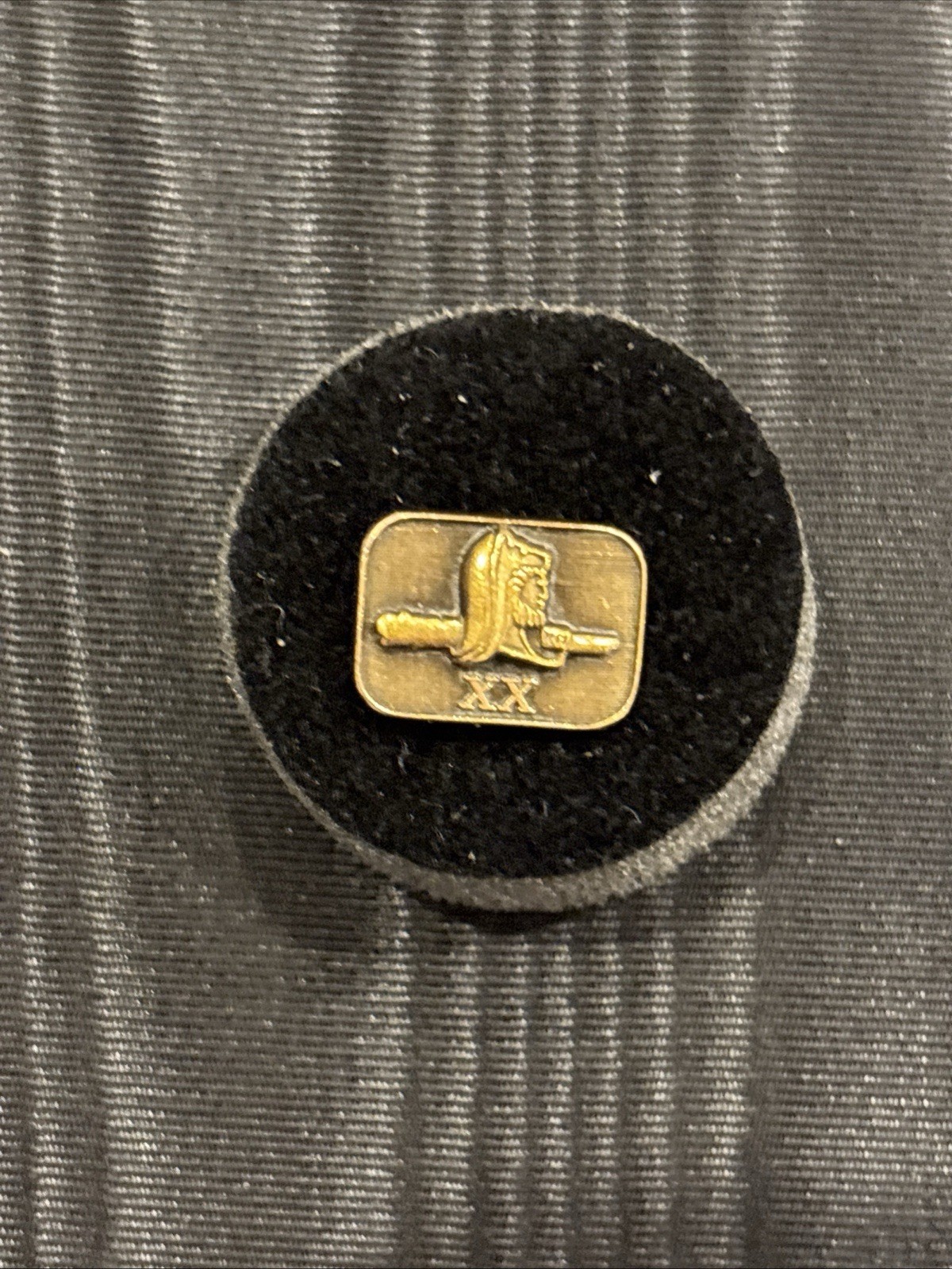 10K Vintage 20 Year Service Pin With Tie Clip Warrior Profile 1.71g | eBay