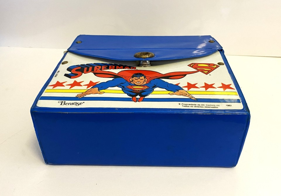 1983 Very Rare R10 Superman Brazil Issue Vinyl Lunchbox Thermos Wow ...