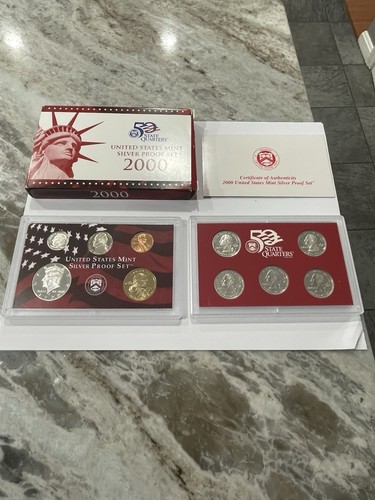 2000 S US Mint Silver Proof 10 Coins Set OGP w/ COA. | eBay