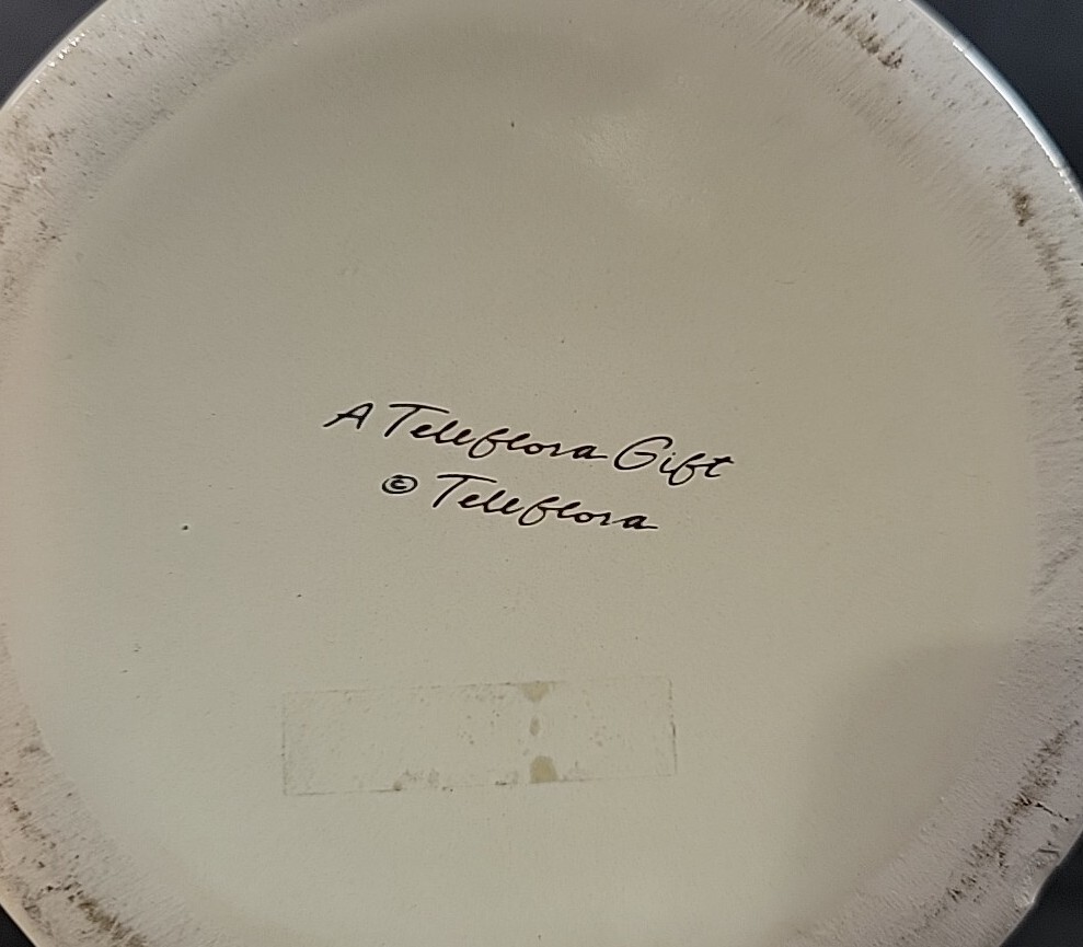 Vintage Teleflora Pedestal Bowl Candy Dish Dining Centerpiece Serveware ...