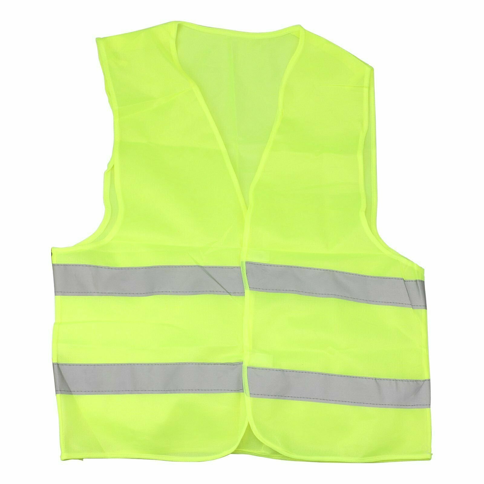 Neon Safety Vest w/ High Visibility Reflective Stripes Green &Yellow | eBay