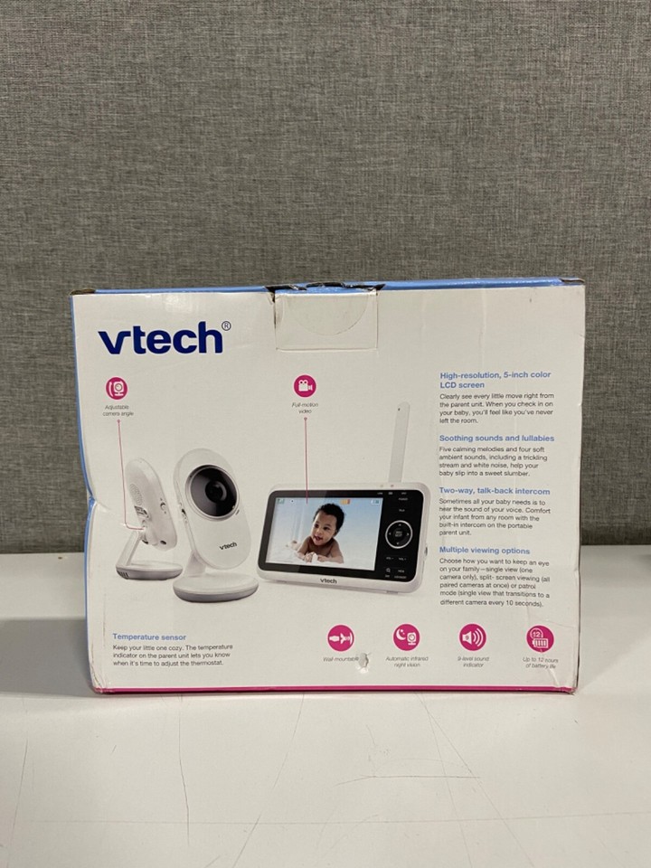 VTech VM350-2 LCD Screen Wi-Fi HD Portable 2 Camera Video Baby Monitor ...