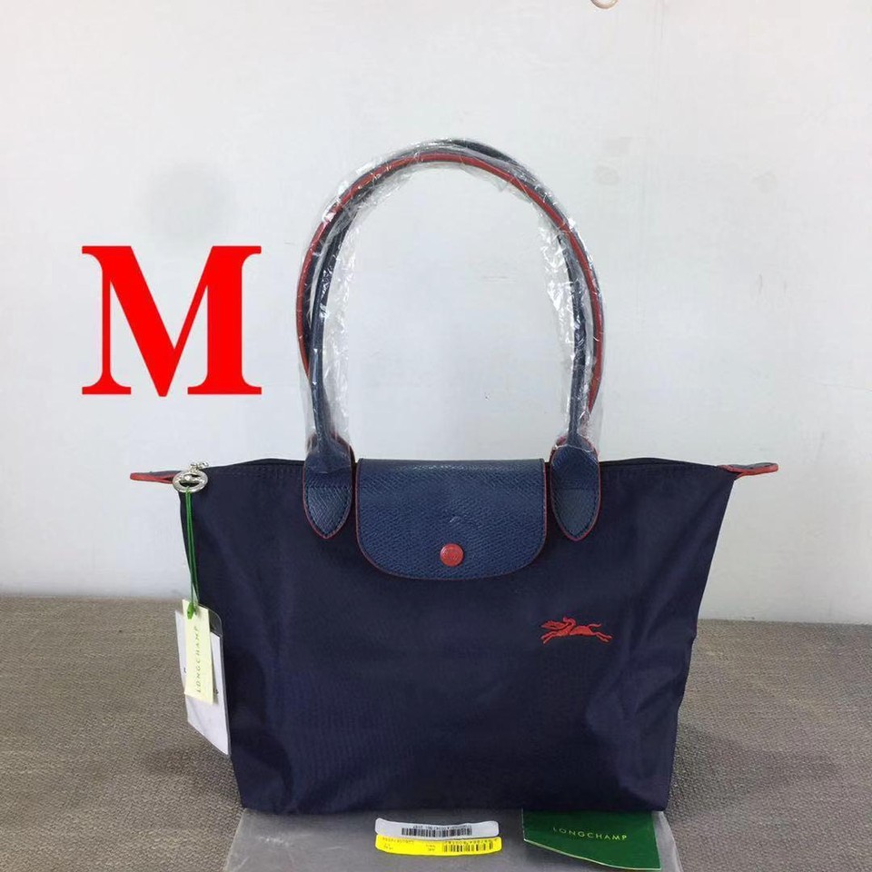 Longchamp Le Pliage Tote Shoulder Bag Horse M Size Navy Japan NEW | eBay