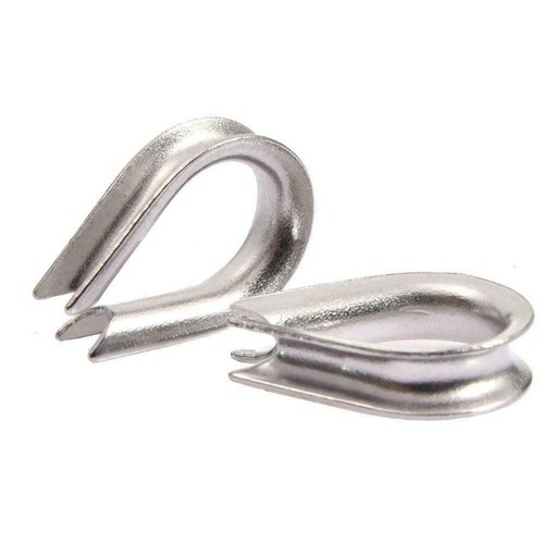 2×Boat Stainless Steel Wire M8 Rigging Wire Rope Clamp Cable Thimble ...