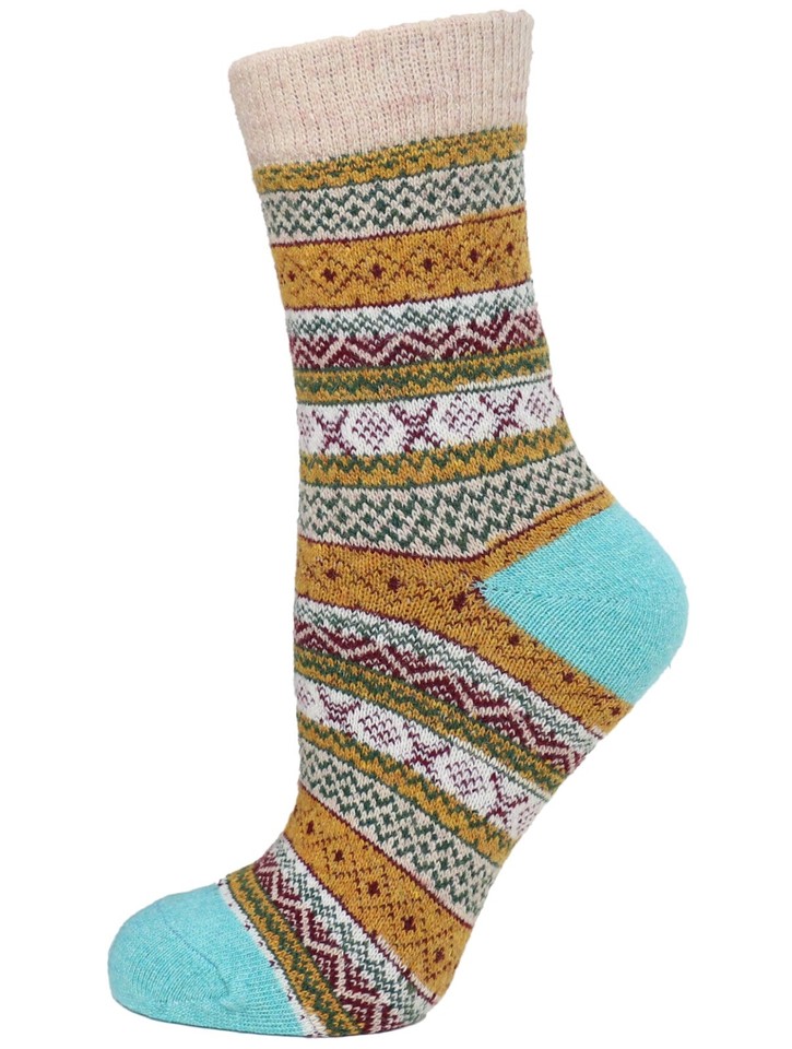 Wool Blend Aztec Socks Women's 6-Pack Hiking Trail Socks | eBay