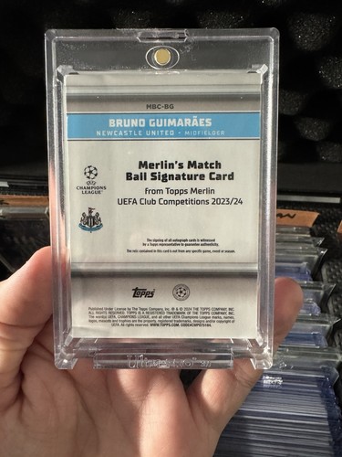 Bruno Guimaraes Match Ball Signature Auto /5 - Topps Merlin Chrome UCC ...