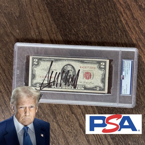 Donald Trump 47th President * Signed $2 Bill Red Stamp* Autographed PSA ...