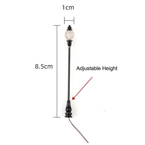 10pcs Model Railroad Train Lamp Posts Led Street Light Lamp High ...