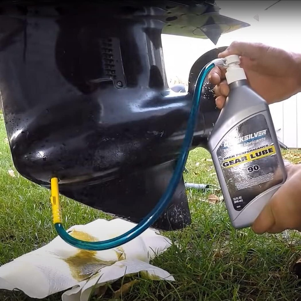 Marine Lower Unit Gear Oil Pump Manual Lube Change Boat Kit for Yamaha ...