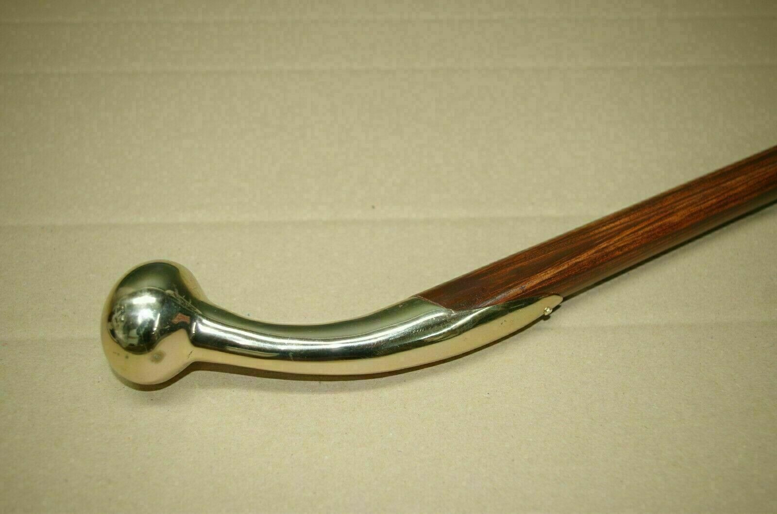 bubba wood brass walking walking stick hiking hams Precious stick 97 cm ...