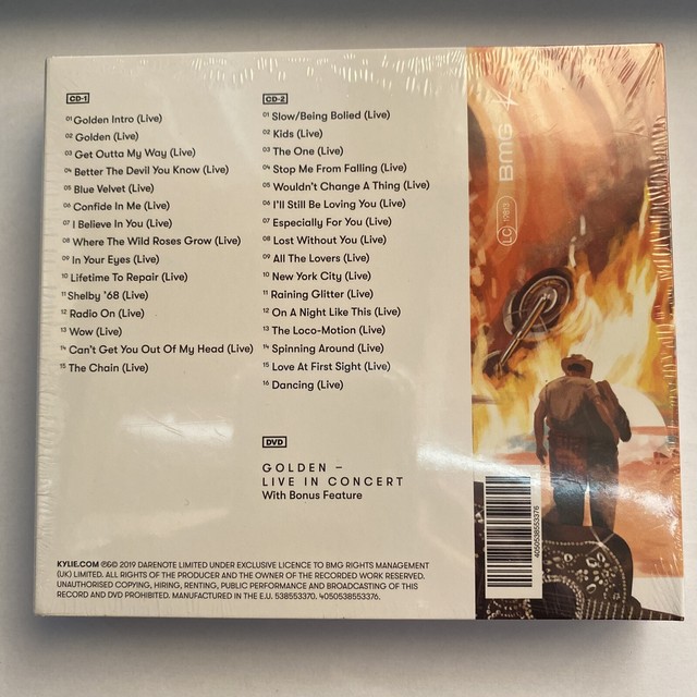 Golden Live in Concert by Kylie Minogue (CD & DVD, 2019) for sale ...