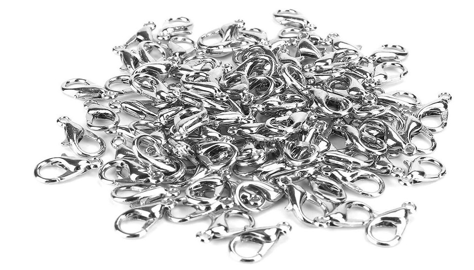 100 metal alloy lobster claw clasp for charms & jewelry 3/4 inch / 19mm ...