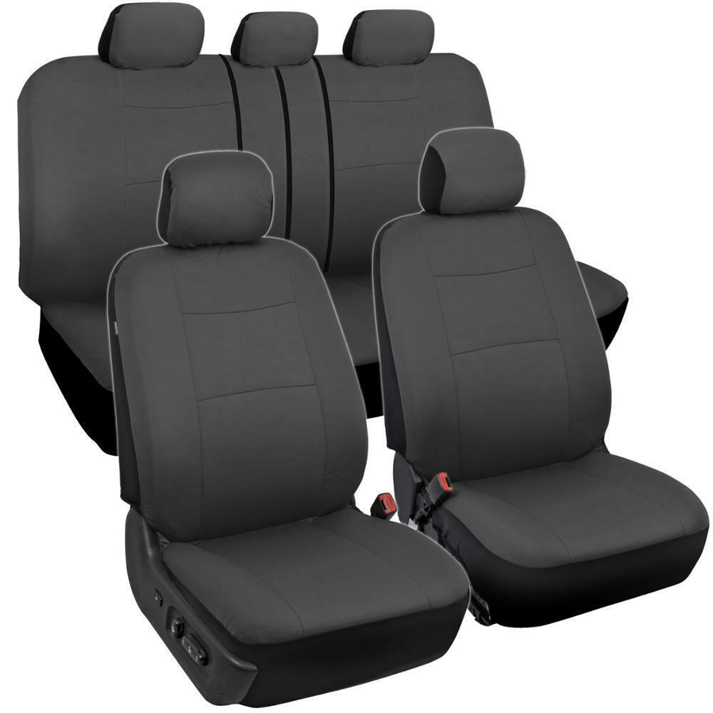 For Toyota Auto Car Seat Cover PU Leather Protector Front Rear Full Set ...