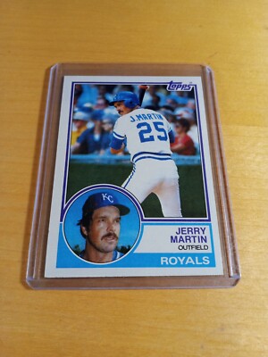 1983 TOPPS #626 JERRY MARTIN Kansas City Royals Baseball Card ...