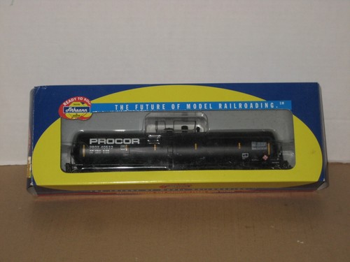 HO Scale Athearn PROCOR 30K Gallon Ethanol Tank Car 40533 Black #93884 ...