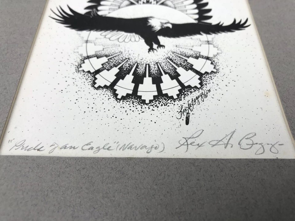 Rex A Begaye PRIDE OF AN EAGLE Navajo SIGNED ART PRINT 1989 Native ...